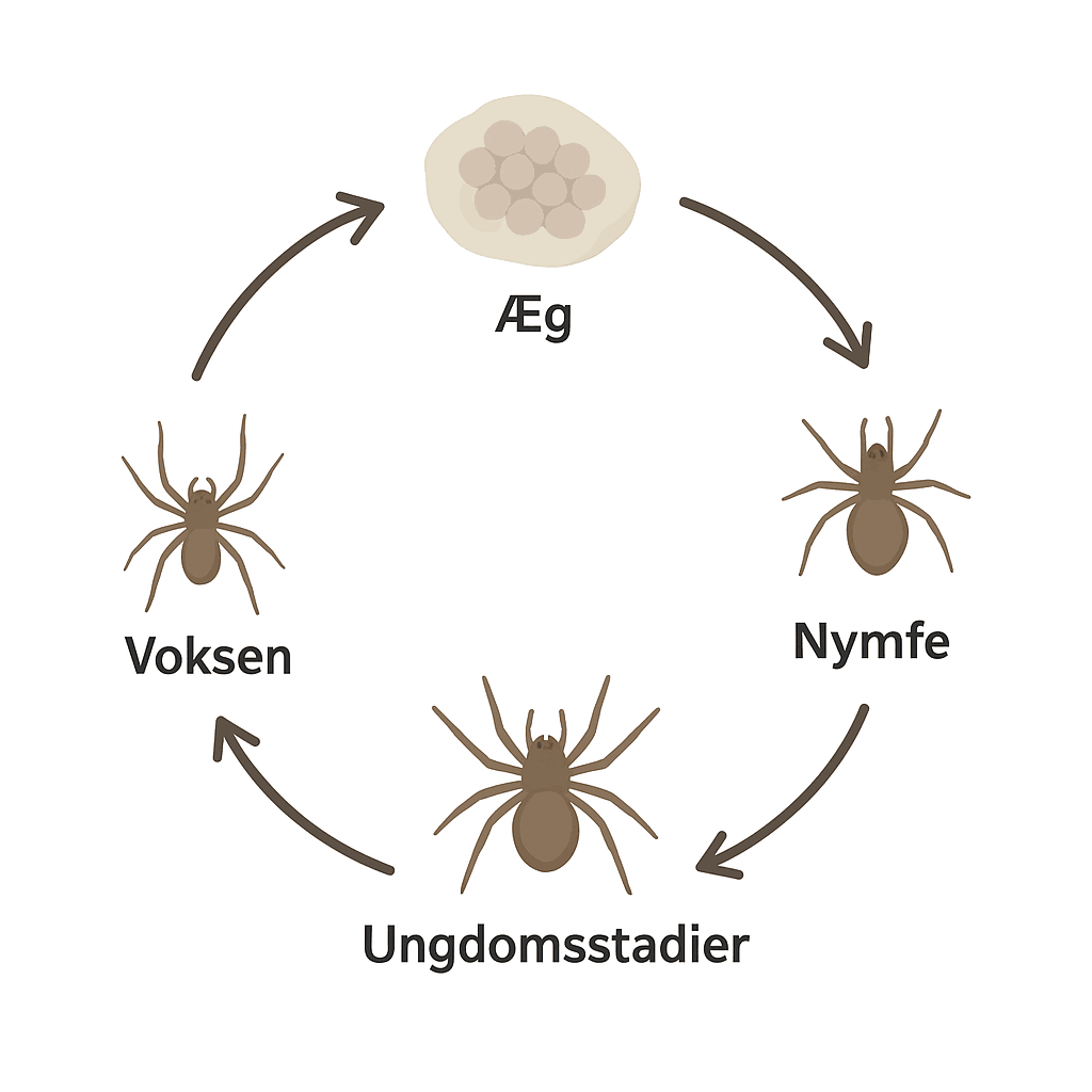 Edderkopper i Danmark – arter, livscyklus og bekæmpelse
